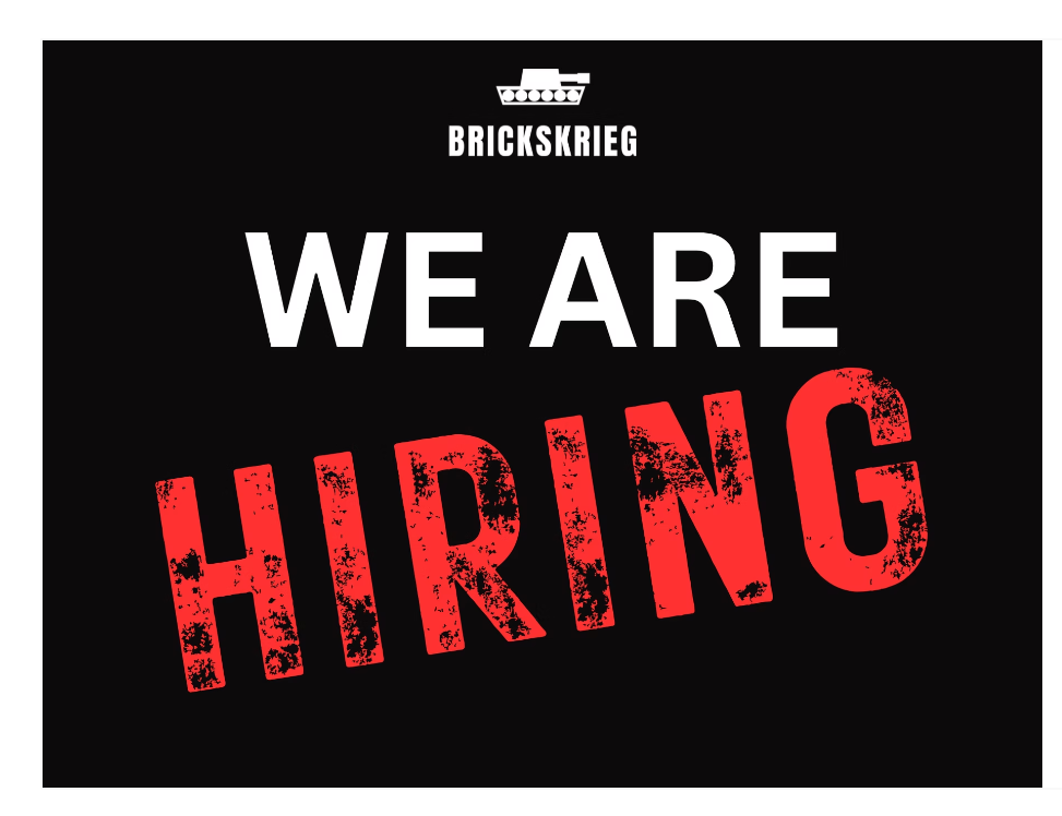 We are Hiring – Brickskrieg